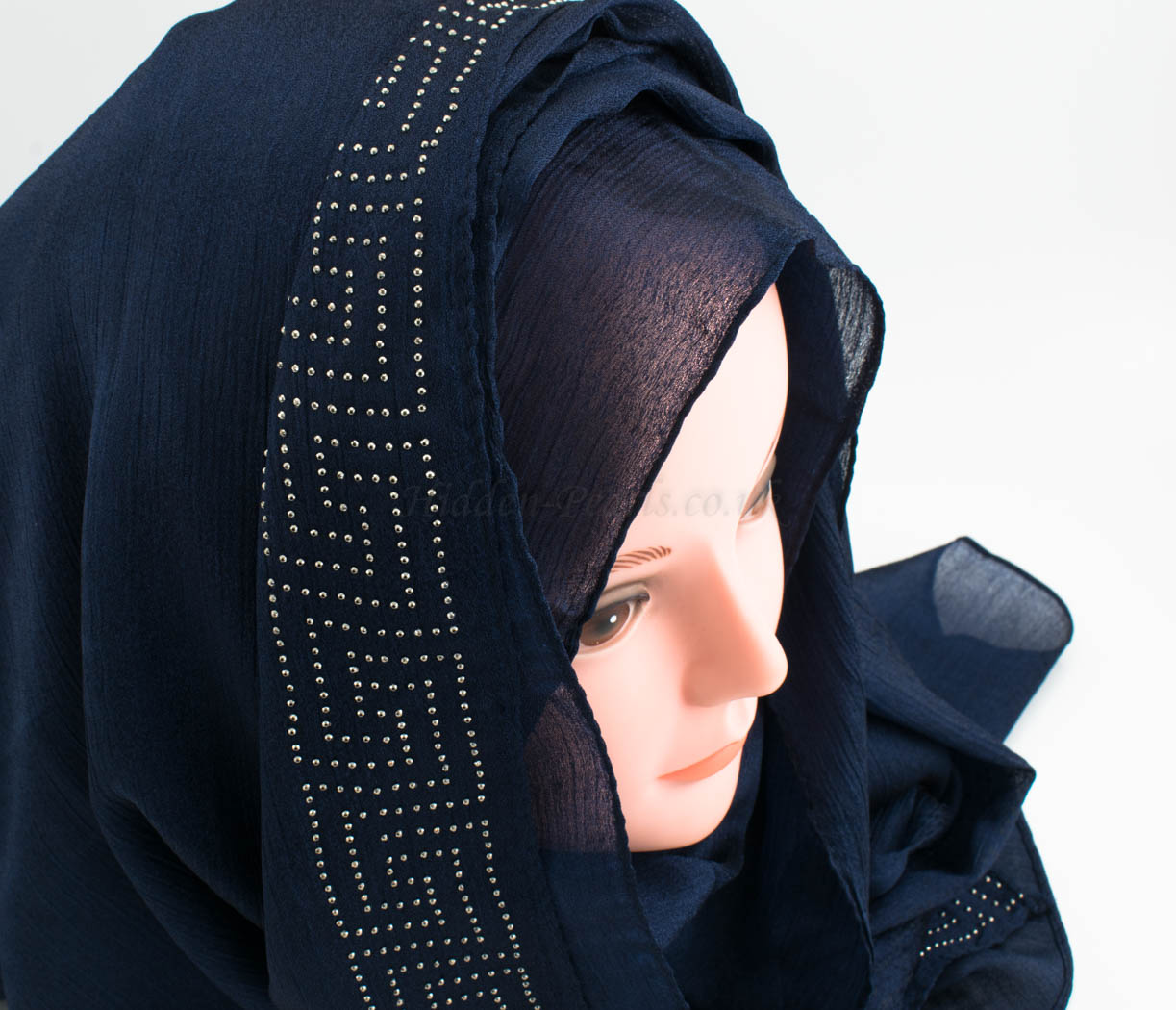 Deluxe Silk Gem Border Hijab » Hidden Pearls