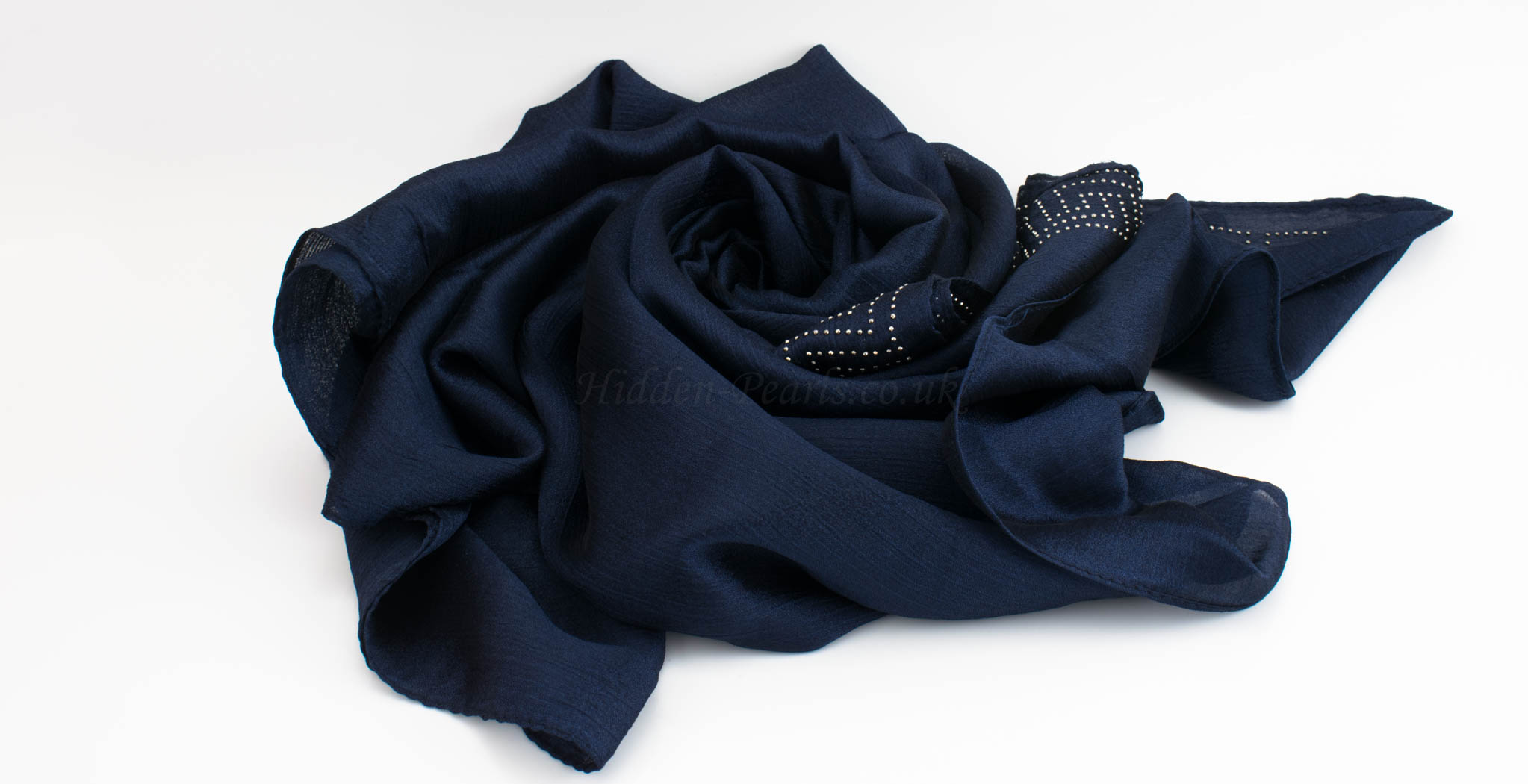 Deluxe Silk Gem Border Hijab » Hidden Pearls